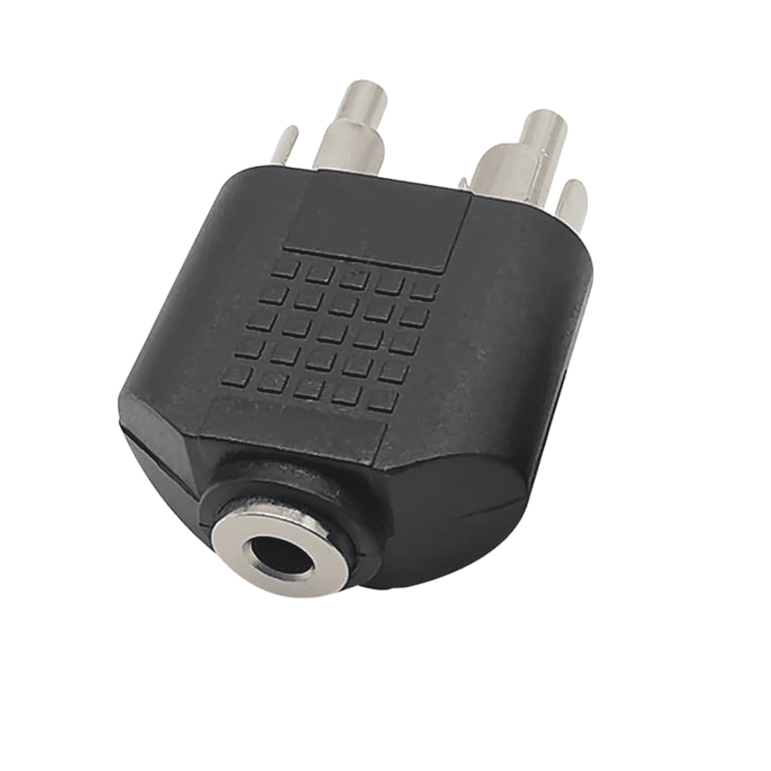 3.5mm Stereo Female Socket to Dual RCA Male Adapter - Setmi India